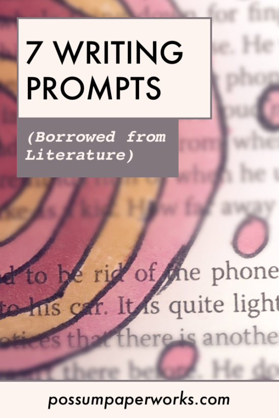 Writing Prompts - Literary List - Possum Paper Works